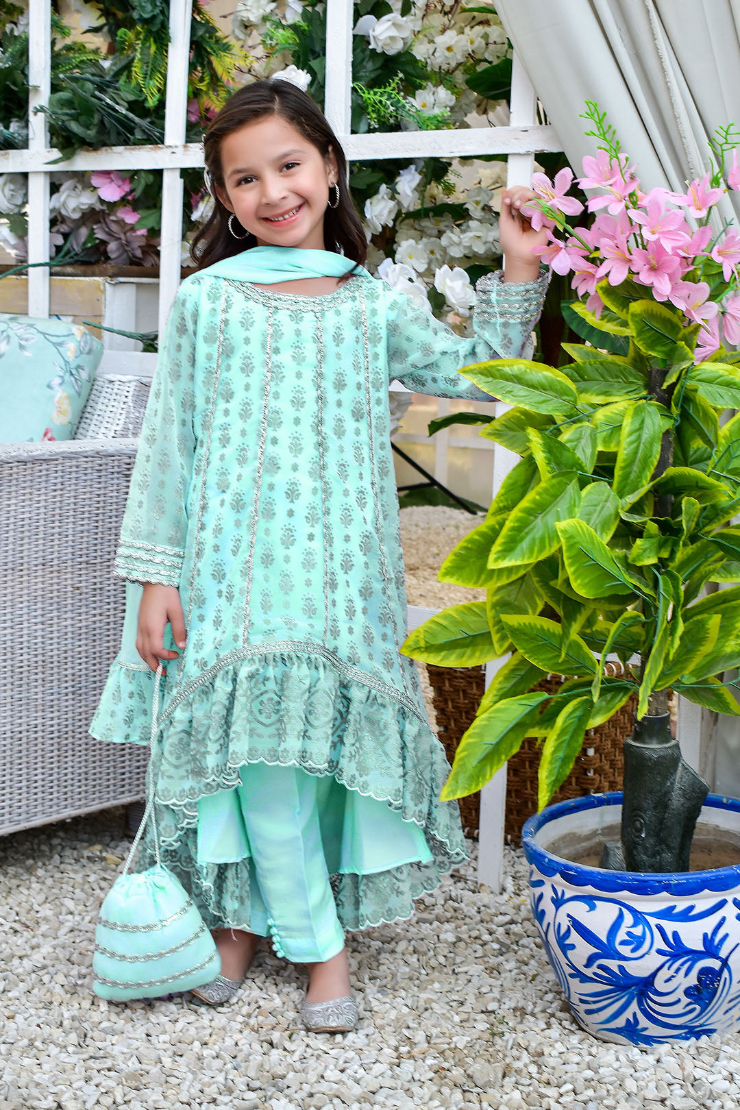 Screen Printed Chiffon 3pc Suit | TEHWAAR | S3103 – SANA'S