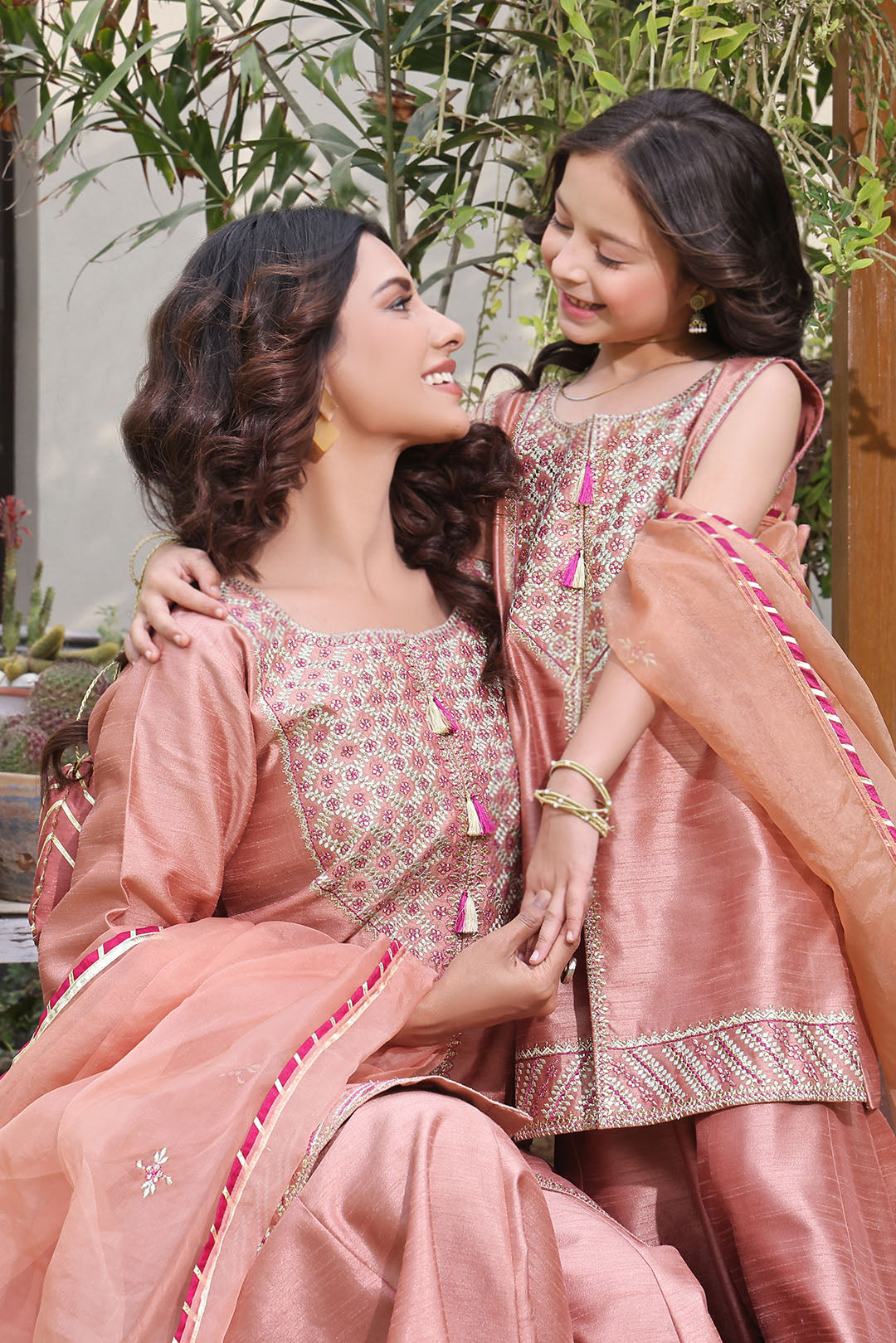 Embroidered Raw Silk Plazo Suit | New Arrivals | P3214 – SANA'S