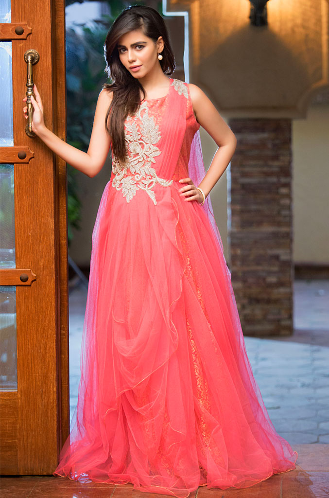 Embroidered Net Maxi | FC16 | 120538 – SANA'S