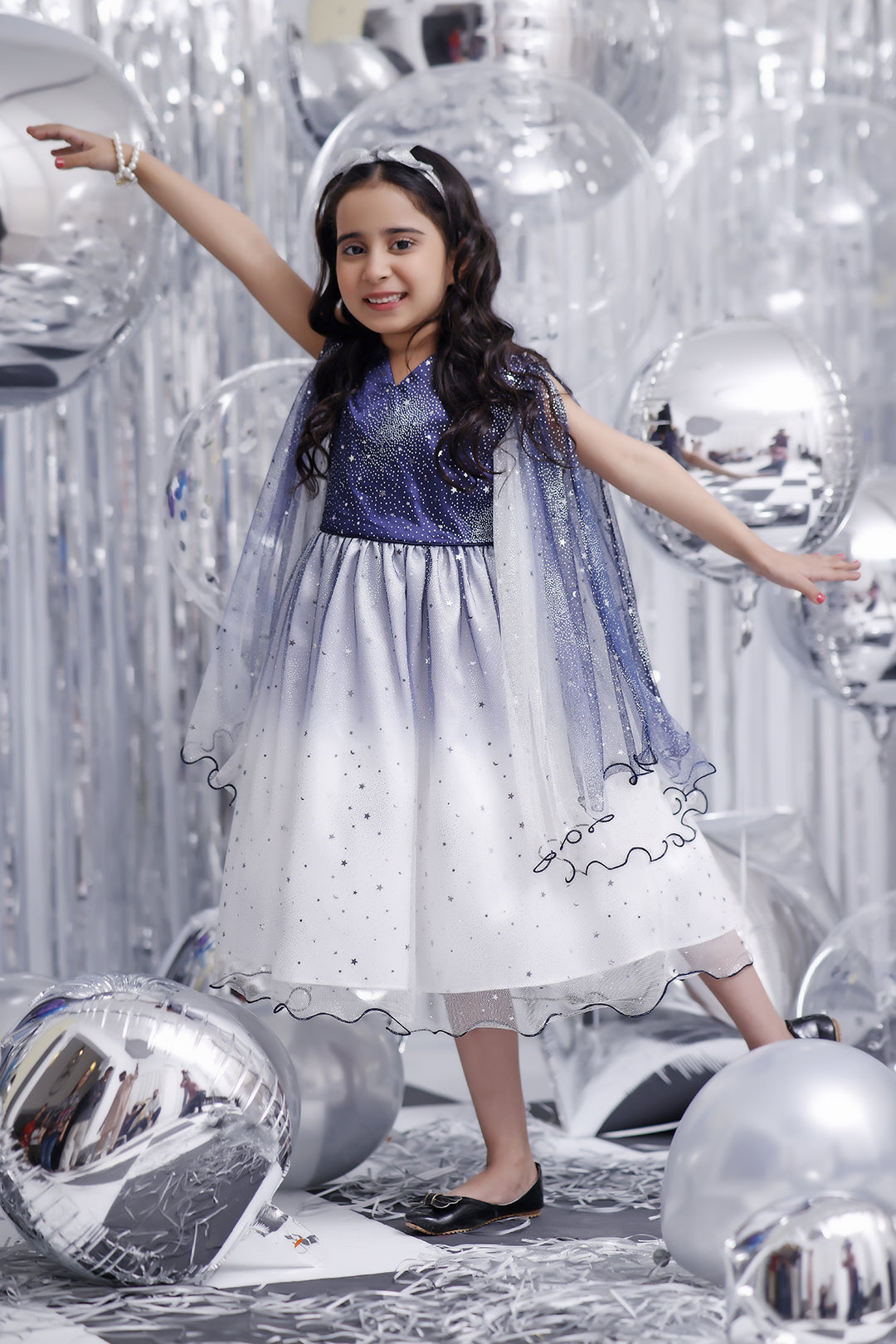 Two Tone Glitter Net Frock | BIRTHDAY BASH | F2079 – SANA'S