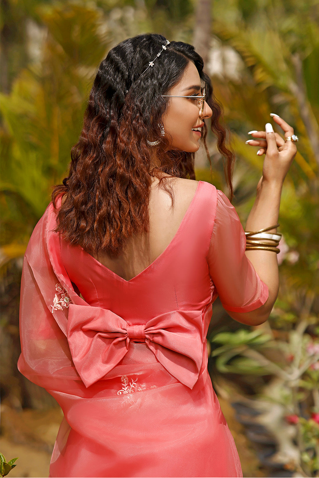 Organza Luxury Saree | TITLIYAN | SR202121 – SANA'S