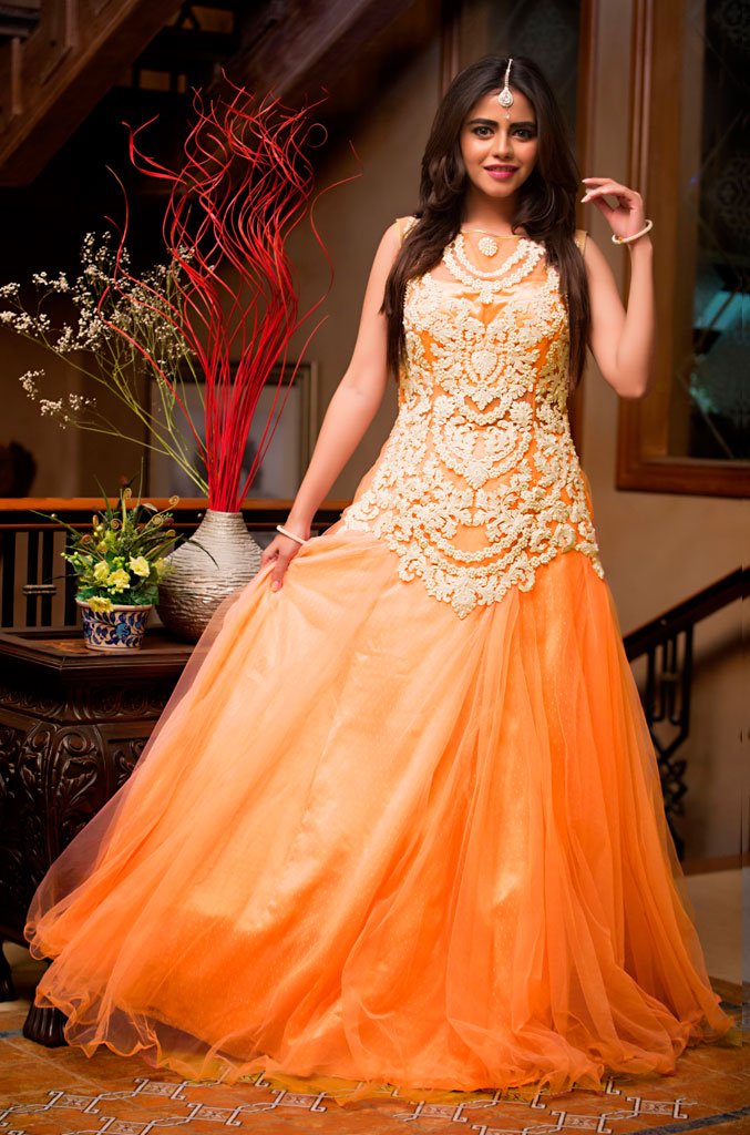 Embroidered Net Maxi | FC16 | 120641 – SANA'S